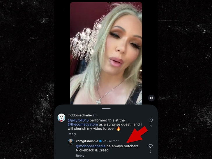Bunnie XO jokes Jelly Roll 'butchers' Nickelback, Creed songs amid divorce