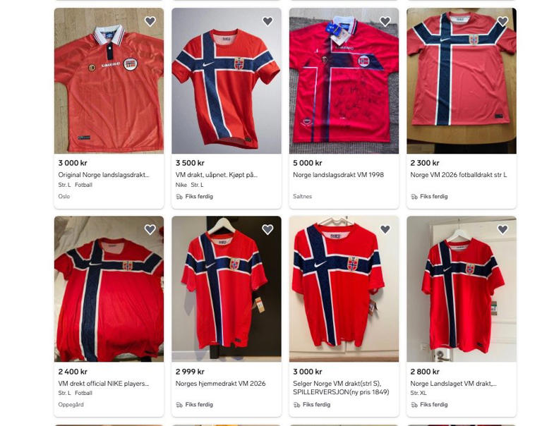 Norge-drakter selges for flere tusener på Finn: – Ikke nødvendig