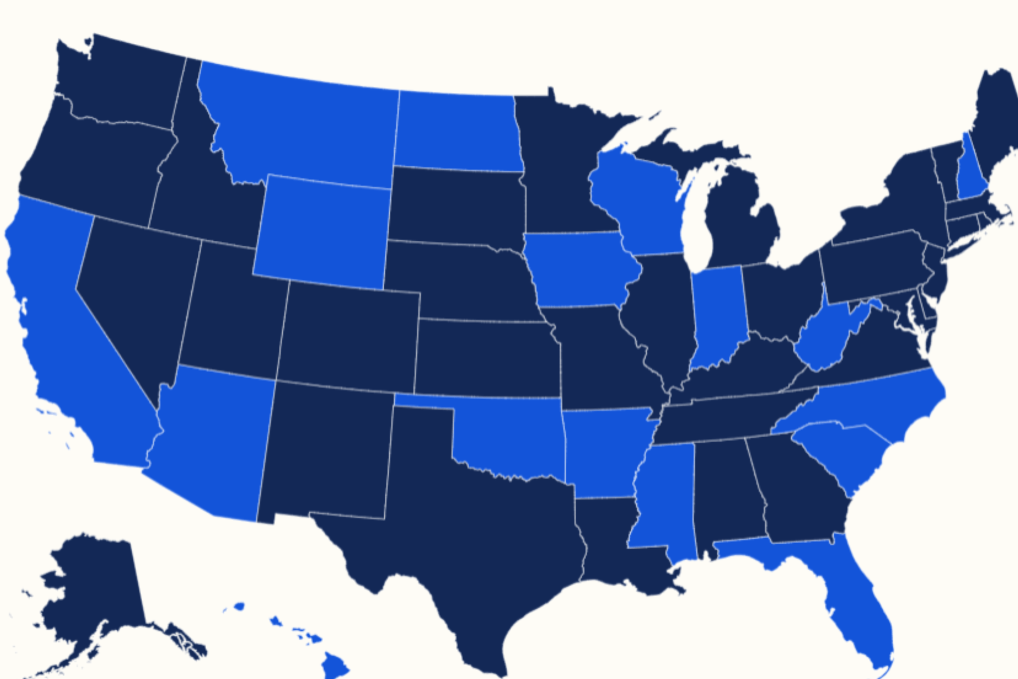 Map shows states where Juneteenth is legal holiday