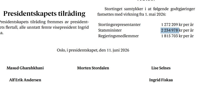 Vedtar mega-hopp i egen lønn før 106 dager sommerferie