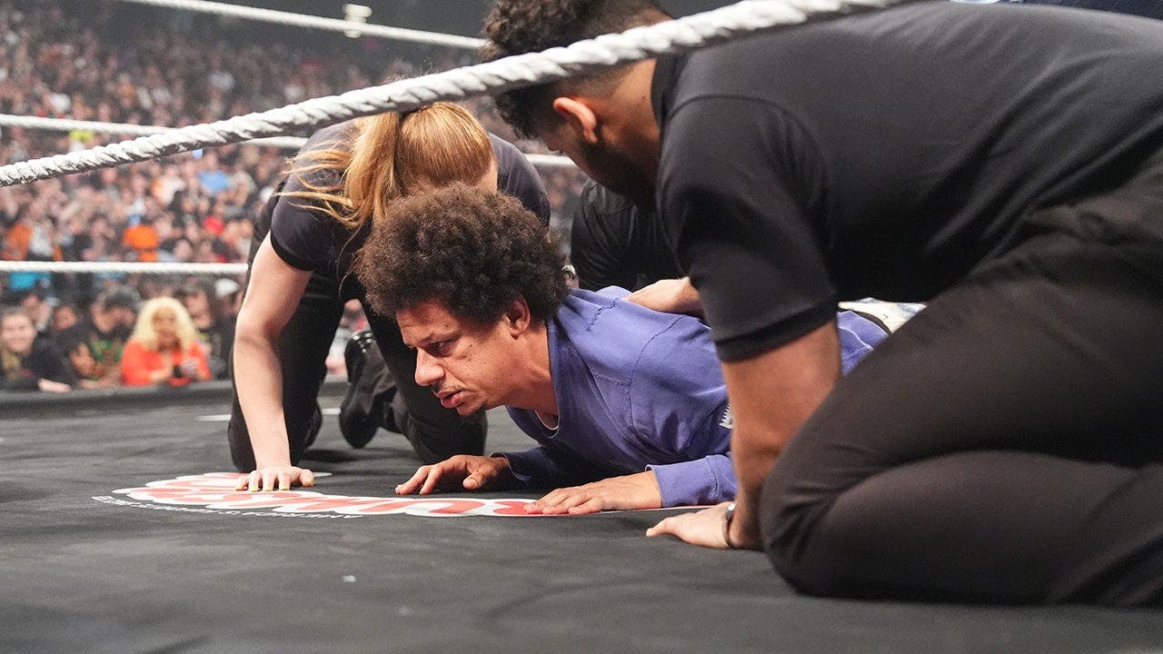 WWE star Jacob Fatu destroys comedian Eric Andre to start 'Monday Night ...