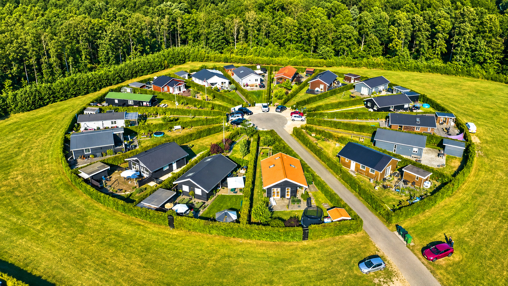 Denmark’s circular garden city that looks like a giant maze from above