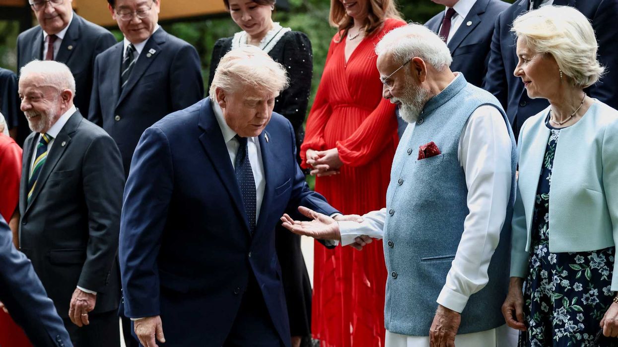 Internet reacts as wobbly Trump grabs foreign leader at G7
