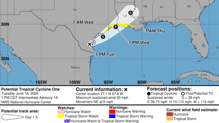 First named storm of the season could form this week and drench Gulf Coast