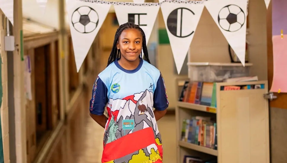 How a 12-year-old from Chester designed a World Cup jersey now in art ...