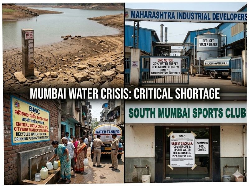 BMC imposes water cuts as Mumbai lake levels drop to critical 10.35%