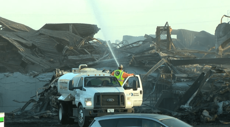 Fire investigation continues as Tracy warehouse demolition starts
