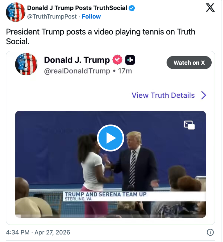 Serena Williams' husband is facing backlash for Trump UFC appearance