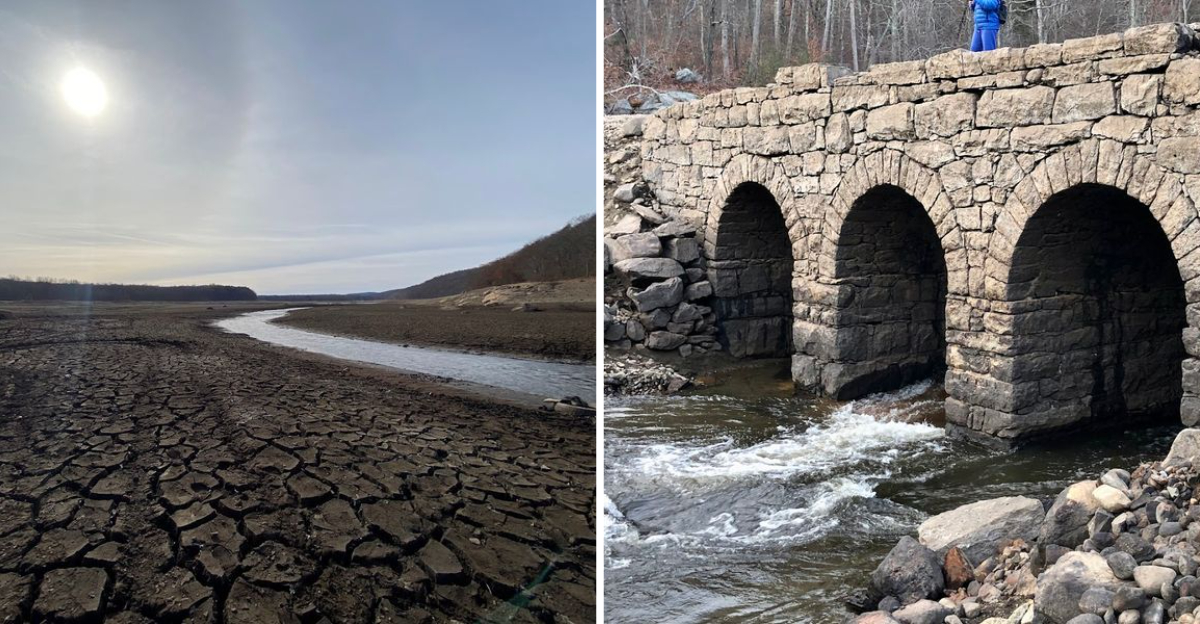Century-old ghost bridge resurfaces in New Jersey after reservoir drain ...