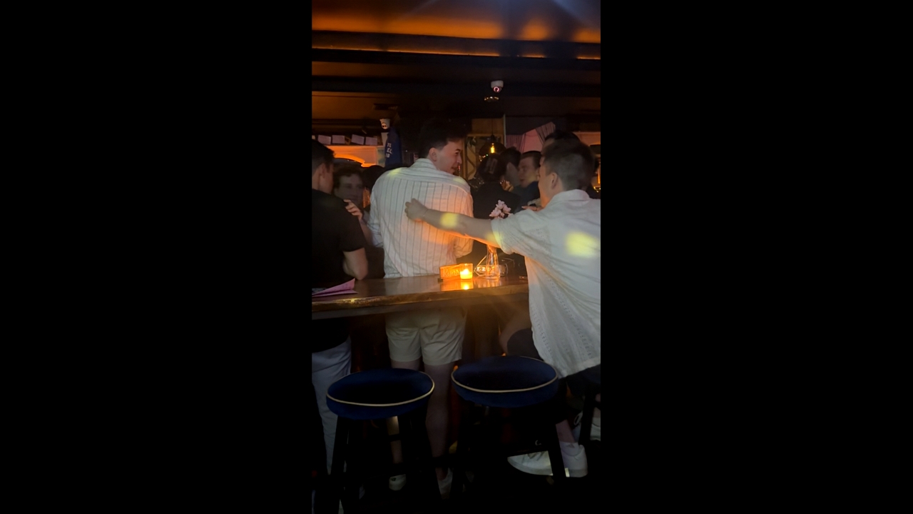 Man parties with bra pad stuck to his back in NYC
