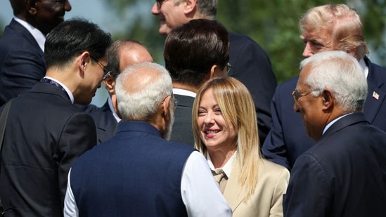 PM Modi at G7 summit with Trump, Macron, Meloni and Zelenskyy amid US ...