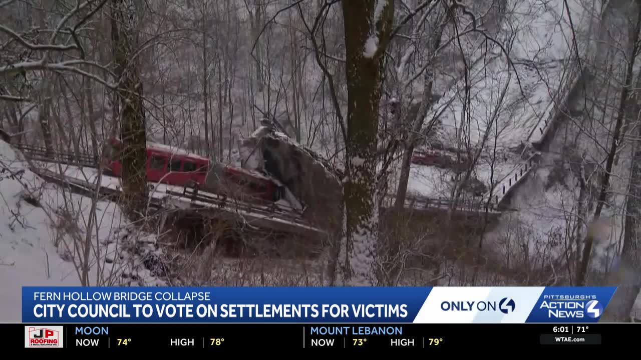 Council reviews $445,000 settlement for Fern Hollow Bridge collapse victims