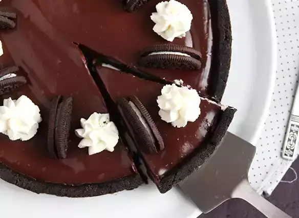 Taartje van Oreo en chocolade