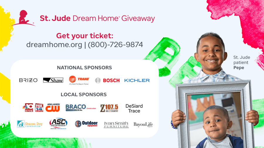 KTVE/KARD to announce 2026 St. Jude Dream Home Giveaway winner