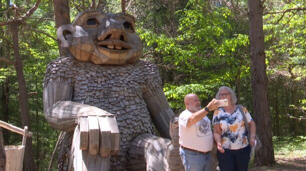 From trash to trolls: Sculptures convey important message