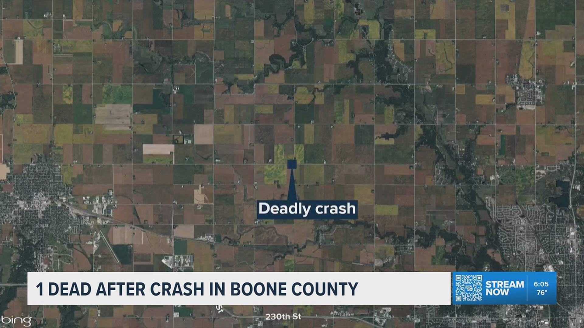 1 dead, another hospitalized after crash involving semi in Boone County