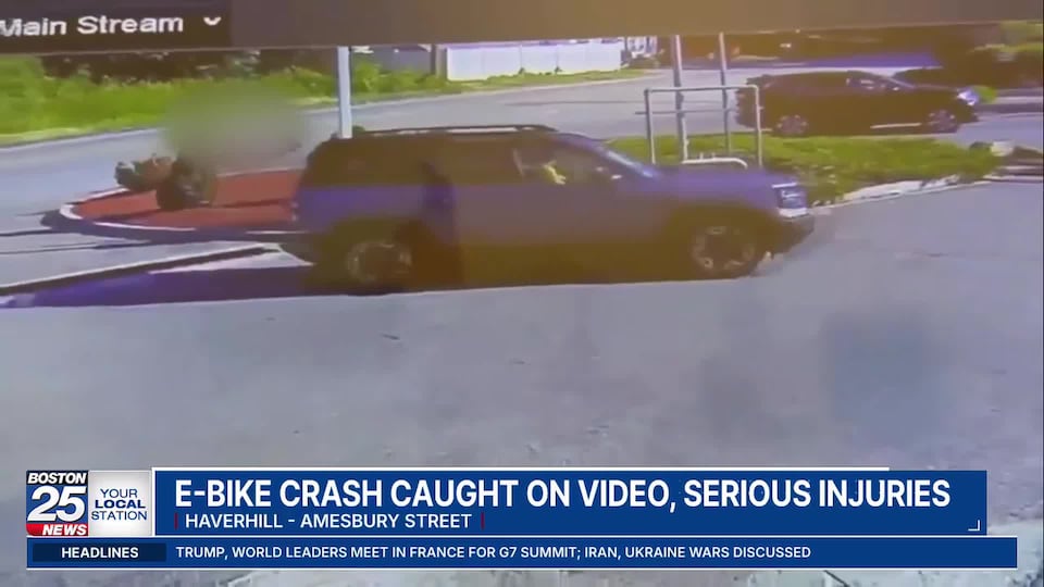 E-bike rider hospitalized after colliding with SUV in Haverhill