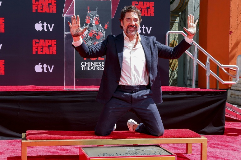 Spanish actor Javier Bardem leaves his mark on Hollywood Boulevard