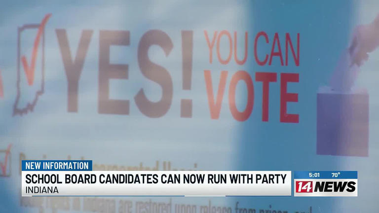 Indiana school board candidates can run under party label for first time