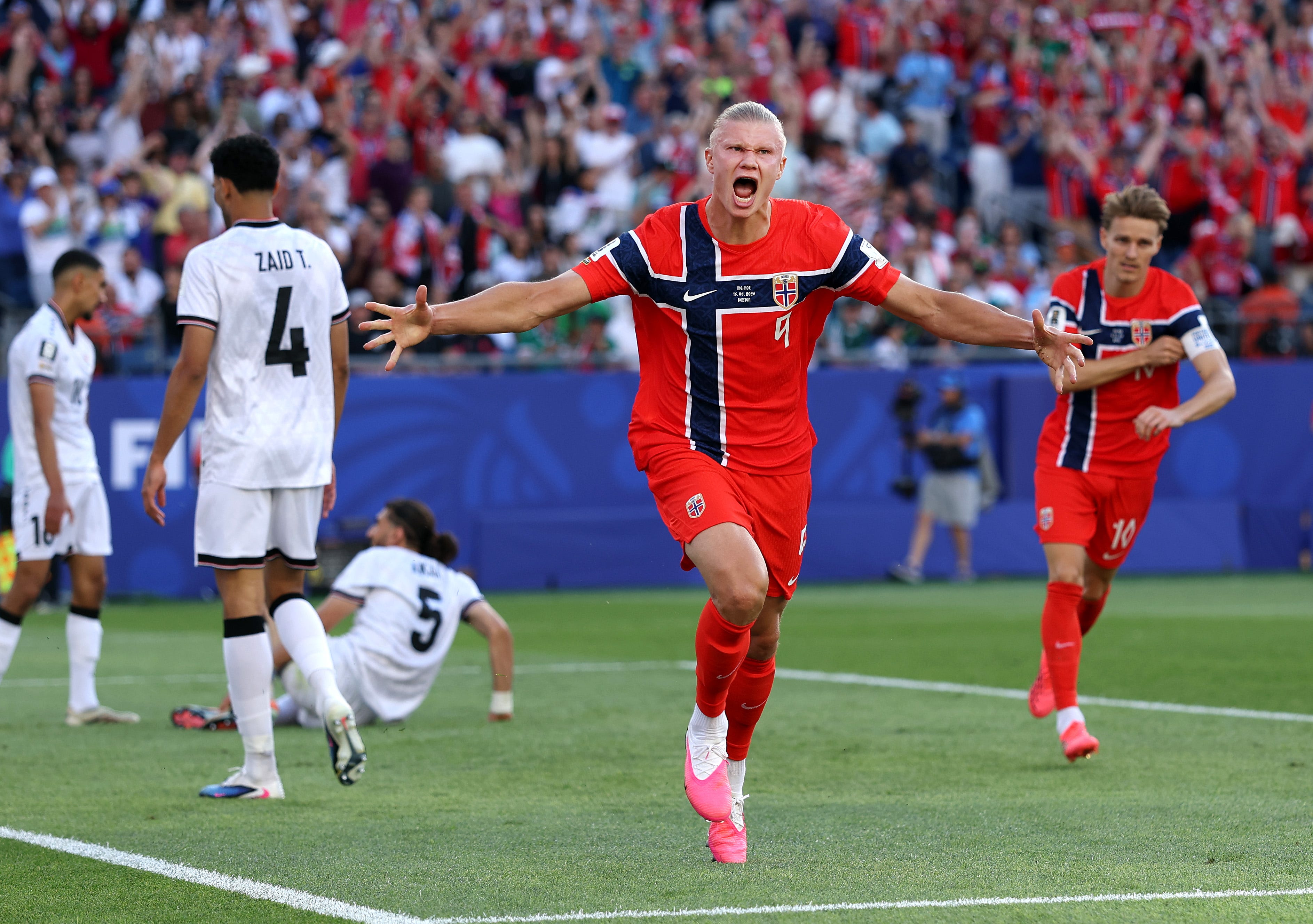 Erling Haaland scores his first World Cup goal in Norway's opener vs. Iraq