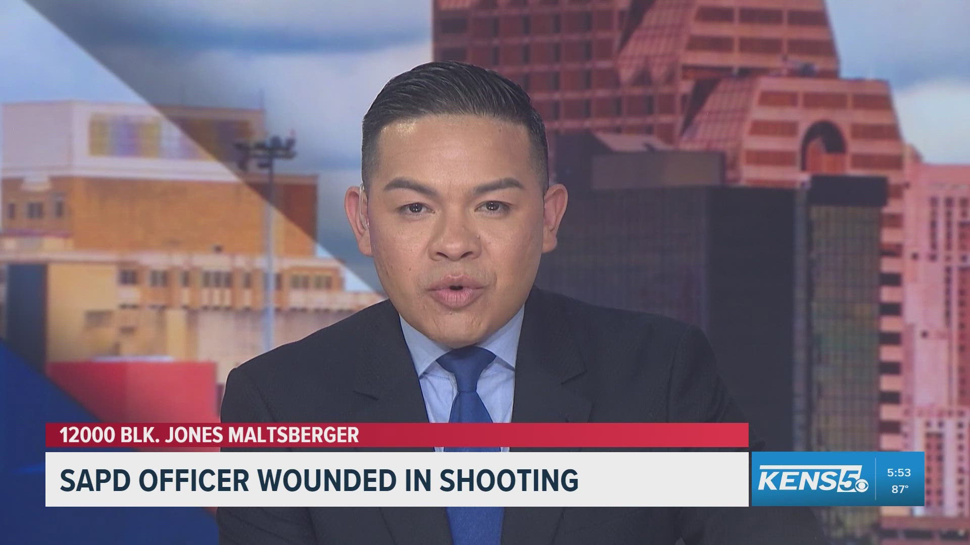 San Antonio police officer wounded in shooting at Jones Maltsberger