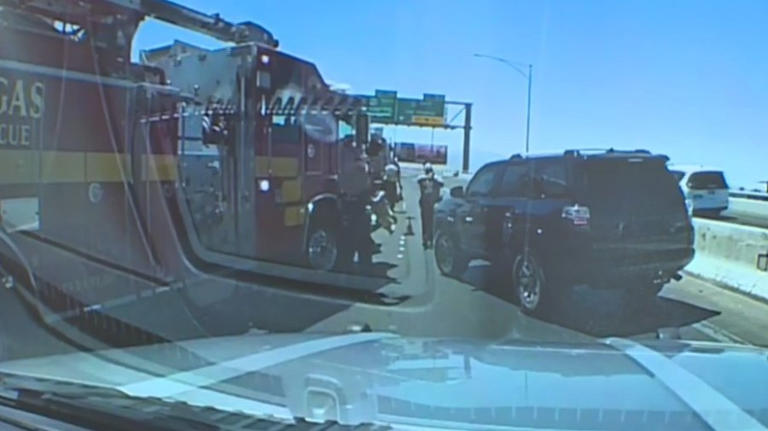 Police release video of officer-involved shooting on I-11 ramp in Las Vegas