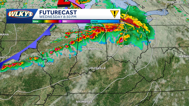 Strong storm threat: Damaging winds, tornadoes possible late Wednesday ...