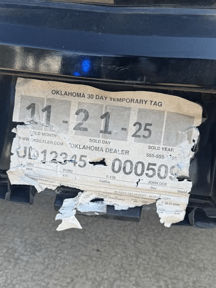 OCSO cites driver after erratic driving and expired tag alterations