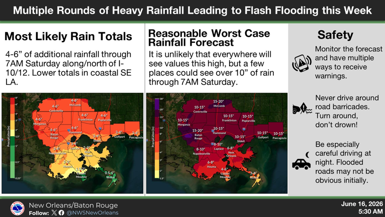 Tropical storm watches in effect for parts of Louisiana and Texas