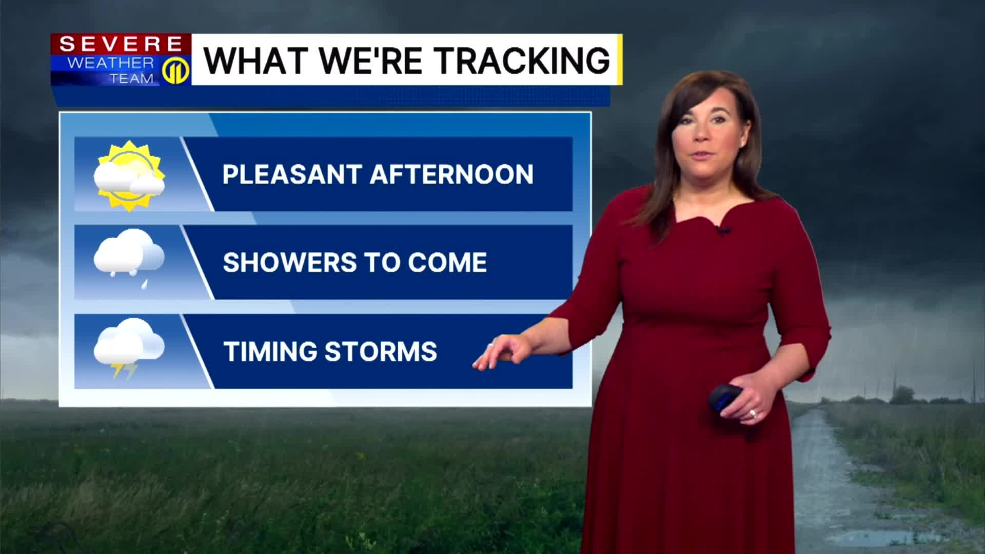 Comfortable, sunny on Tuesday with few showers possible overnight