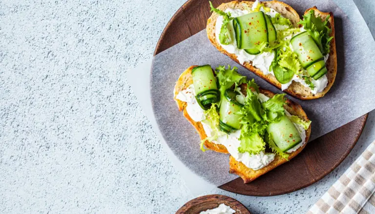 🥒 Tartines fraîches au concombre et fromage frais