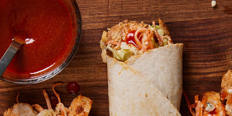 I make this buffalo chicken wrap for lunch, dinner & everything in between
