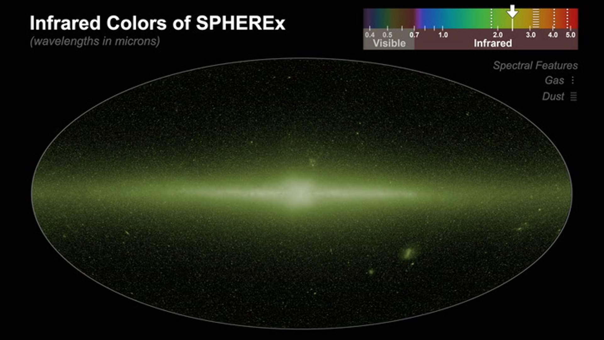 SPHEREx all-sky map - See the spectrum of infrared colors