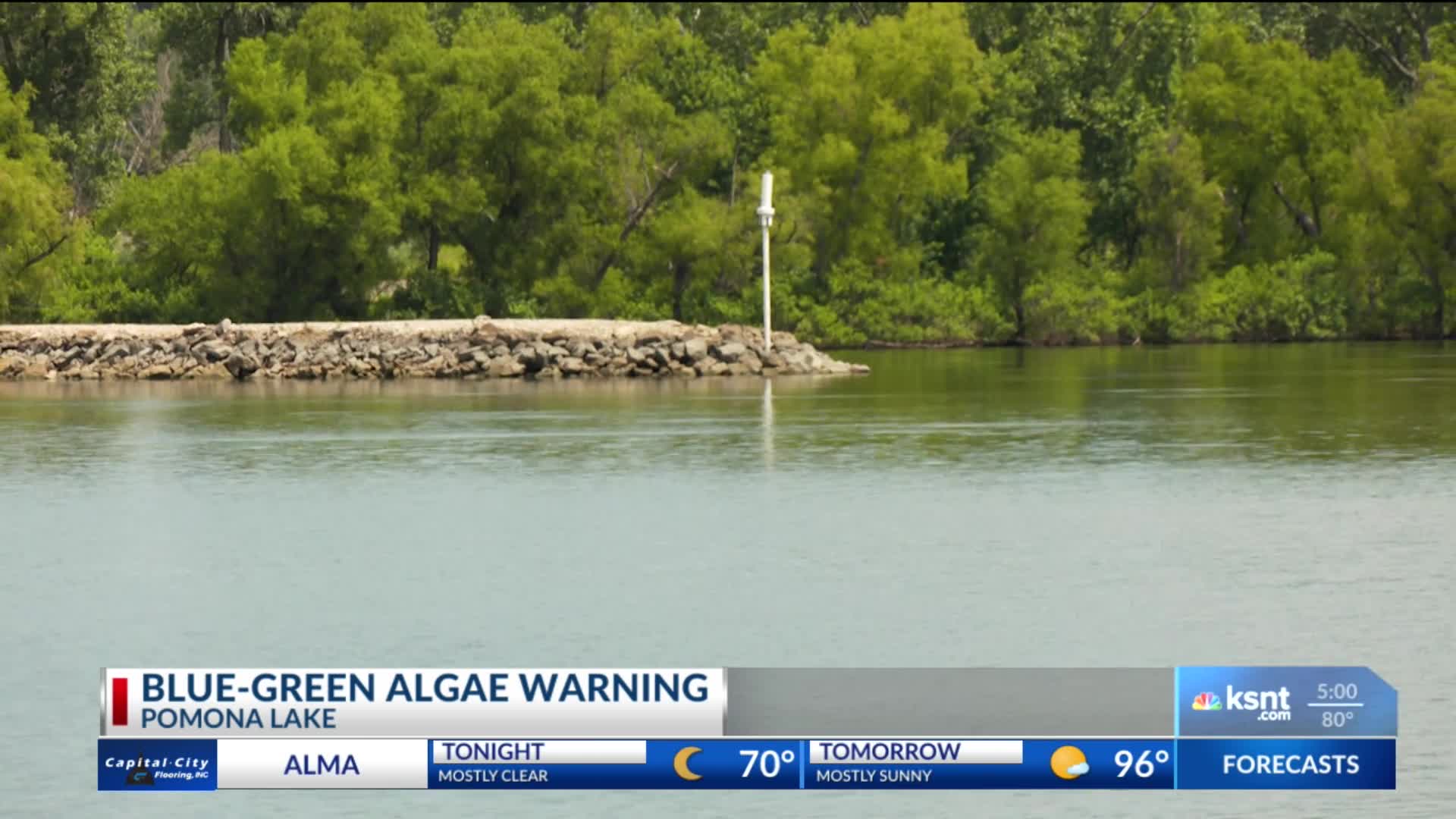 Swim beach shut down due to algae alert at Kansas state park