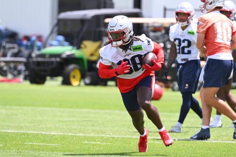 Rhamondre Stevenson named the best New England Patriots running back by ...
