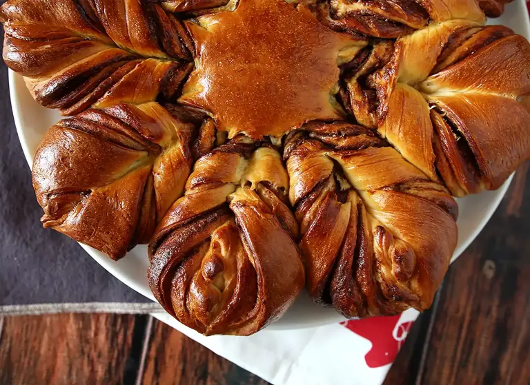 Brioche flocon à la pâte à tartiner