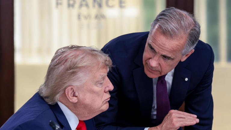 Trump and Carney caught on hot mic discussing Canada-China EV deal