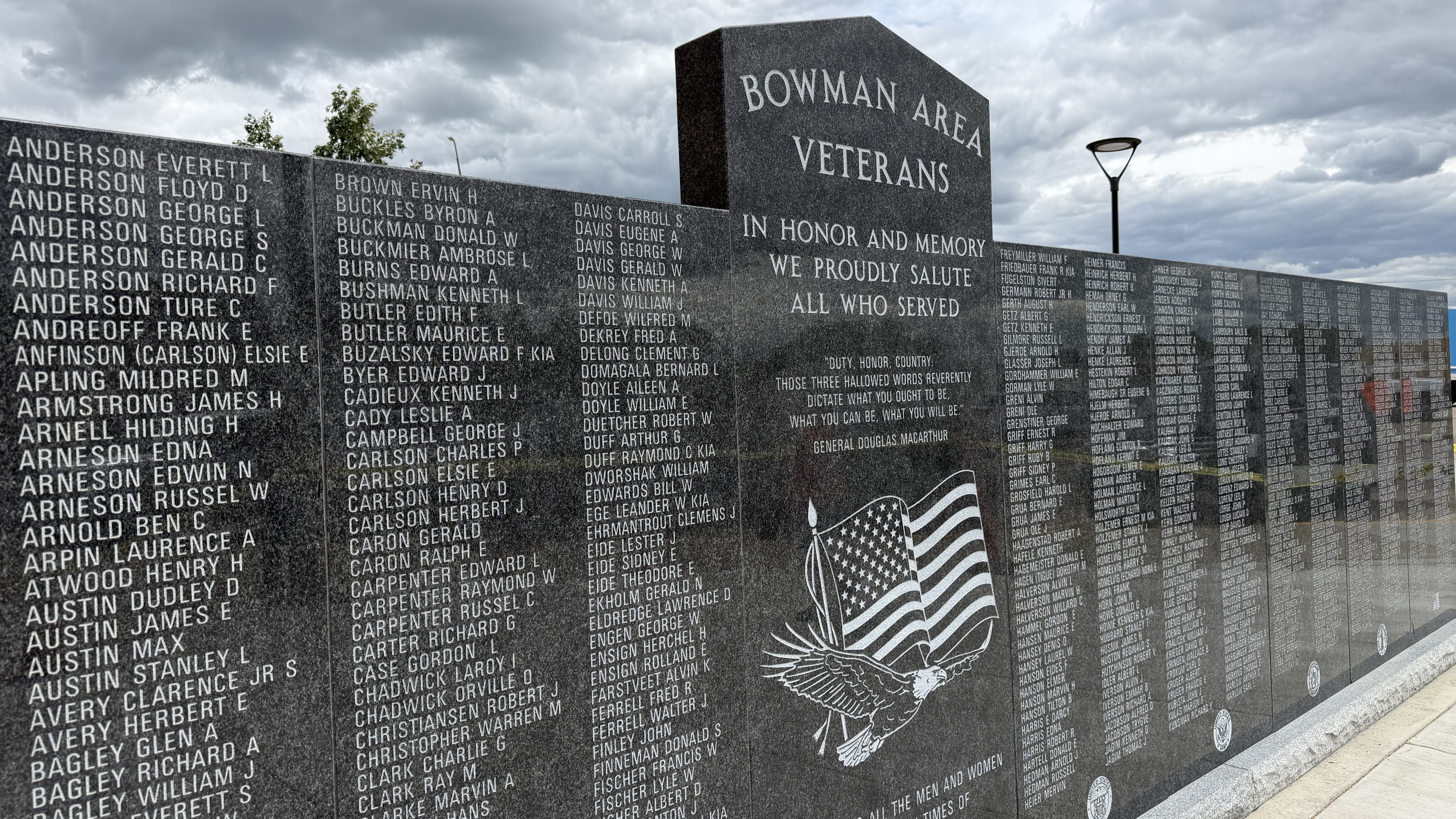 Those who serve: New memorial wall highlights all Bowman area veterans