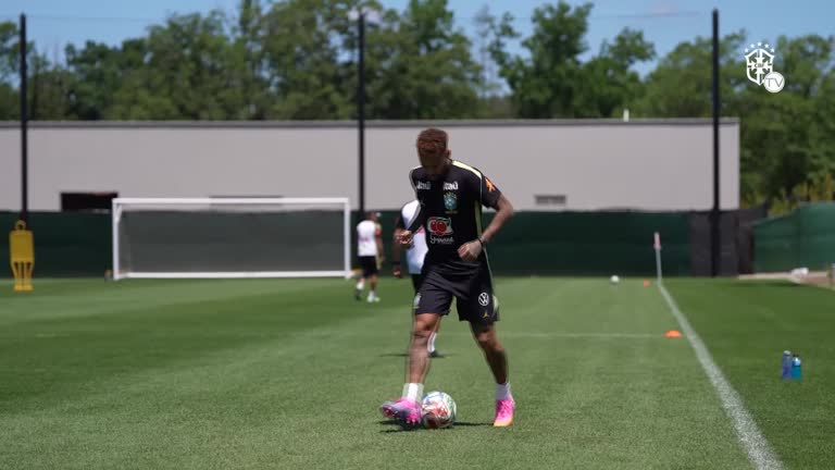 Brazil's Neymar returns to training after month-long injury layoff