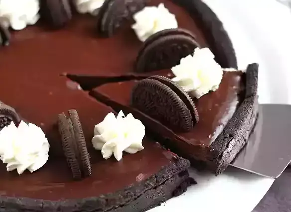 Taartje van Oreo en chocolade