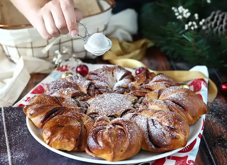 Brioche flocon à la pâte à tartiner