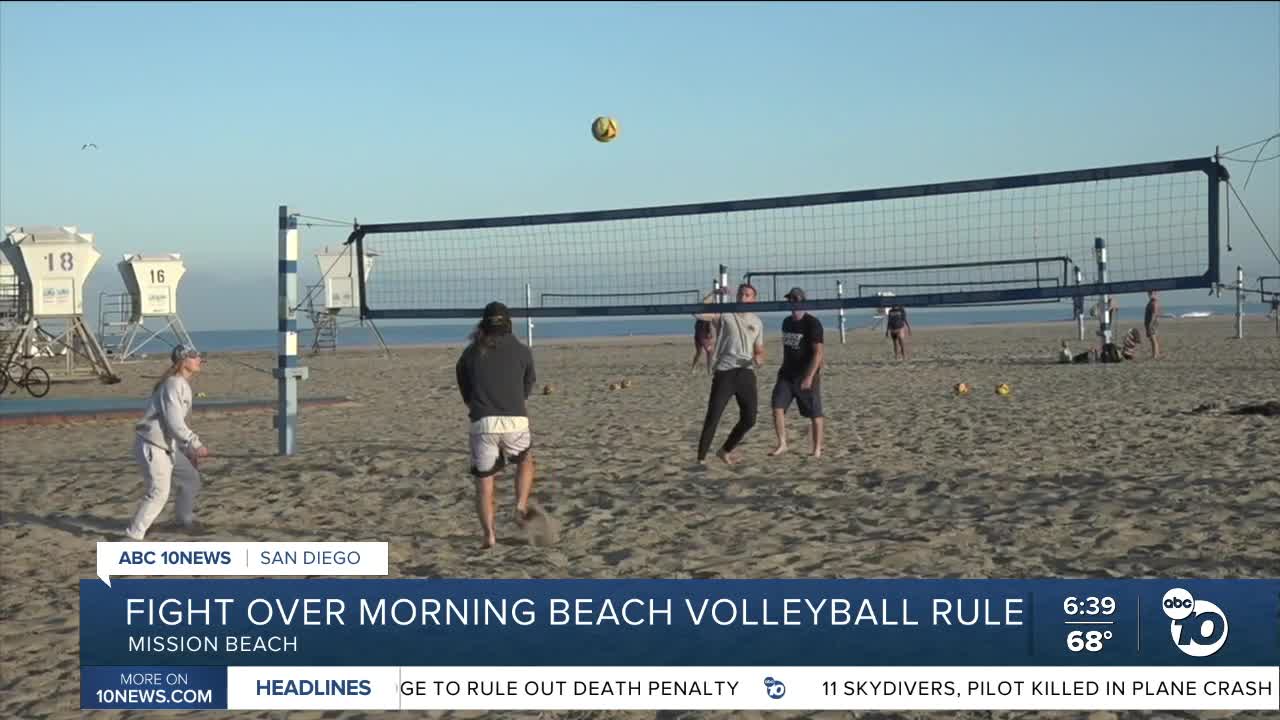 The fight for early morning beach volleyball in South Mission Beach ...