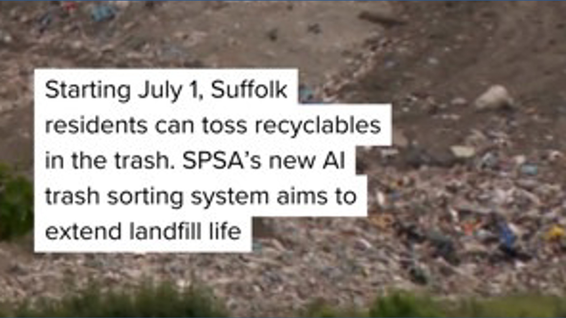 Suffolk's new AI system will sort your trash for you