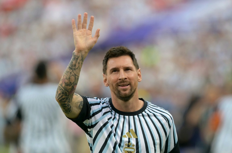 Argentina's Messi plays in record sixth World Cup