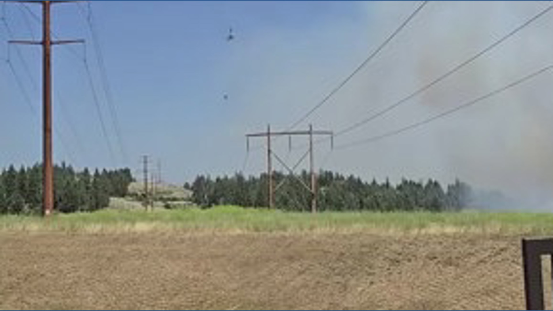 Helicopter working the Upriver Fire
