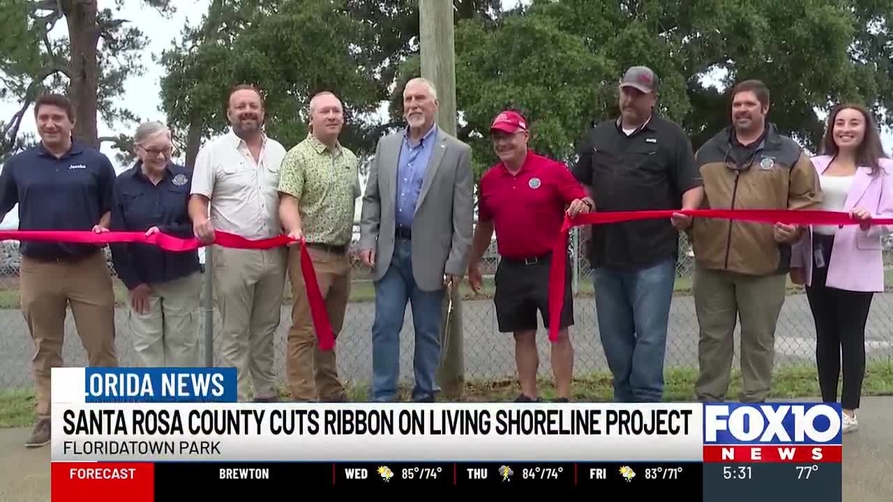 Santa Rosa County cuts ribbon on living shoreline project