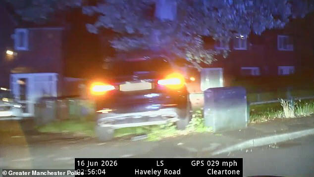 Moment Mercedes almost mows down pedestrian during 100mph police chase ...