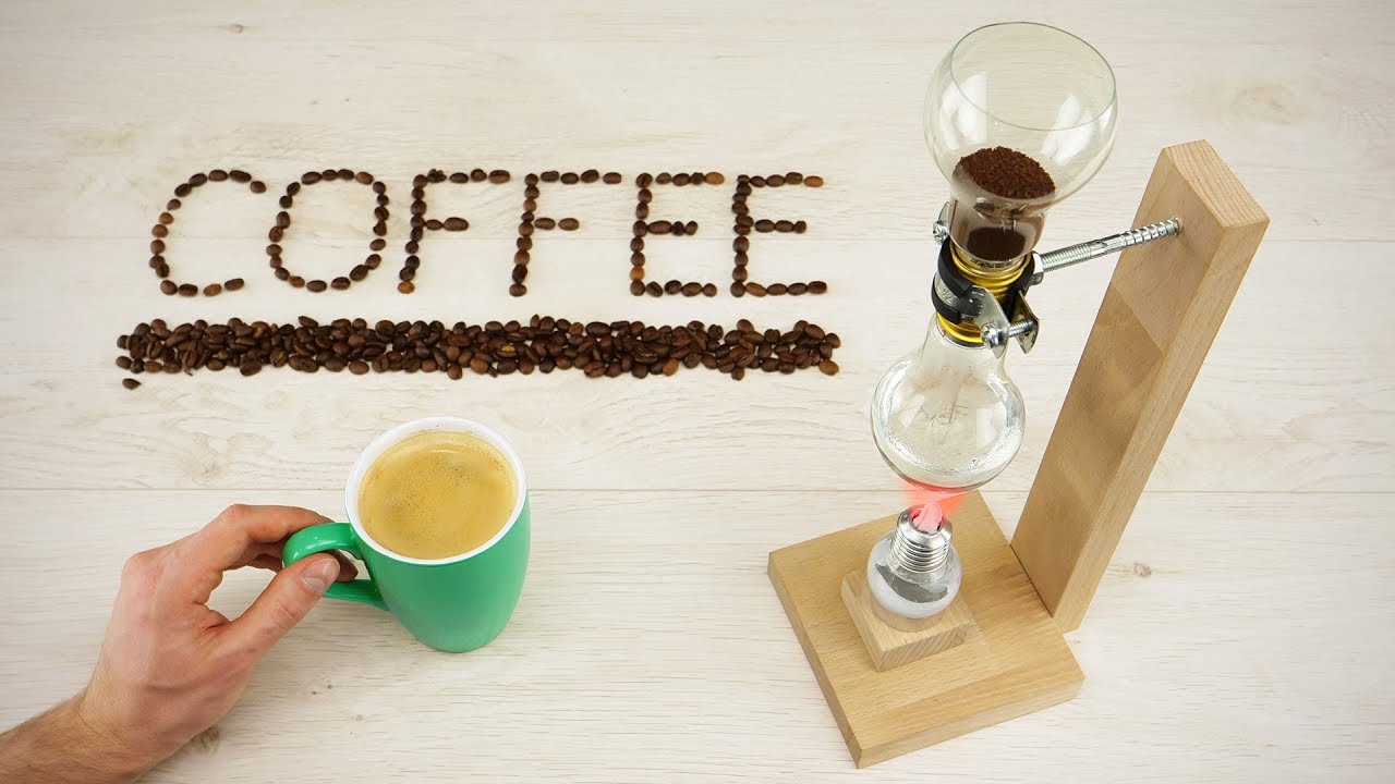 DIY vacuum coffee maker out of light bulbs