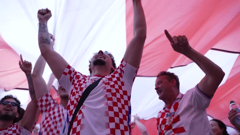 Croatia fans rock cowboy style in Dallas parade on eve of England face-off