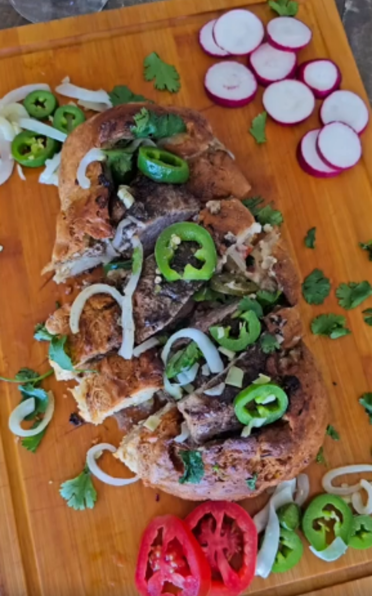 Stuffed jerk pork tenderloin bread gluten free Tuscan inspired recipe